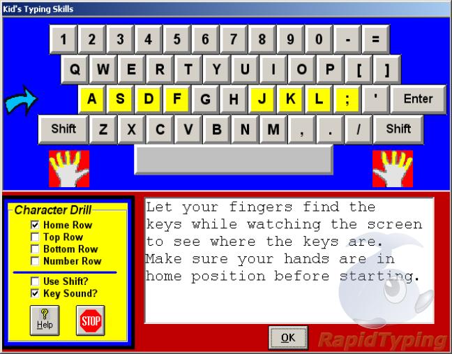 44 Home Row Typing Test Home