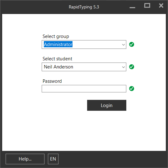 Screenshots of program | RapidTyping