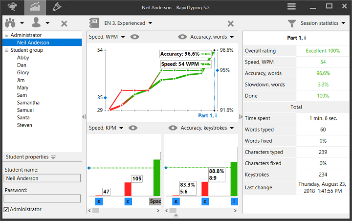 Screenshots of program | RapidTyping