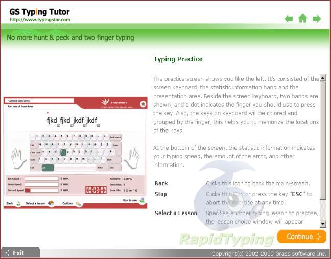 Typing Tutor Software: GS Typing Tutor
