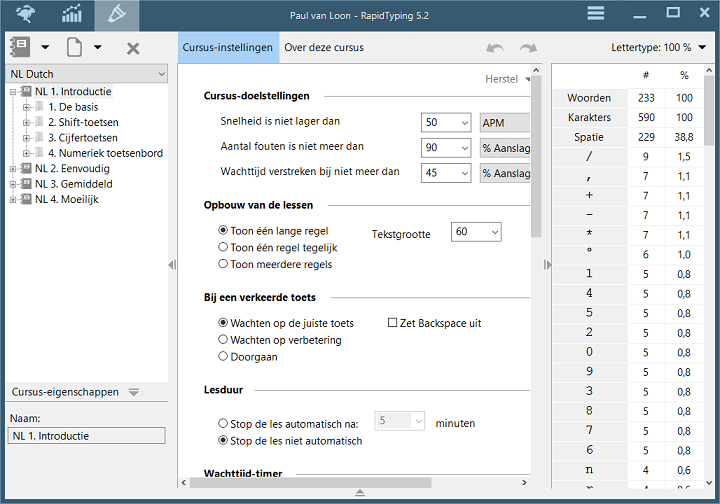 Working with lesson editor | RapidTyping